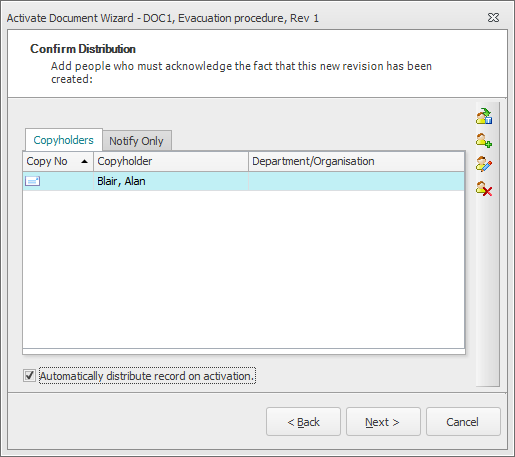 Activating and distributing a Document – Quality Management (Professional)