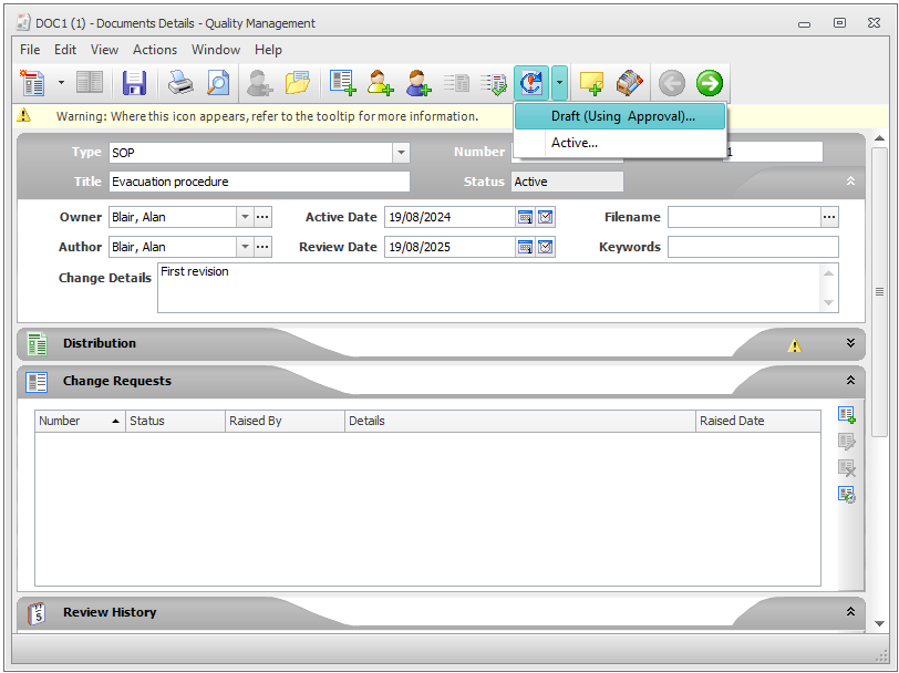 Revising a Document – Quality Management (Professional)