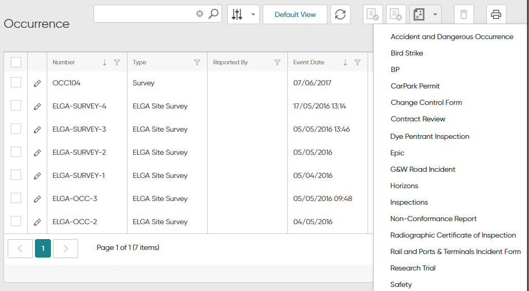 Creating an Occurrence – Quality Management (Professional)