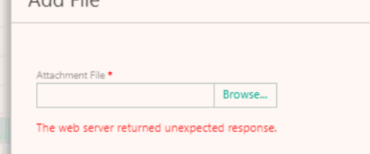 Troubleshooting the "The web server returned an unexpected response" error when uploading a ...