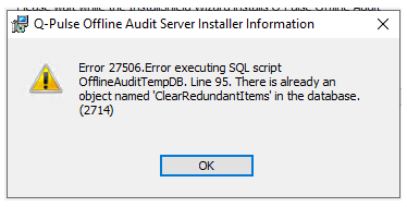 Error 27506 - Reinstalling the Offline Audit Server during migration – Quality Management ...