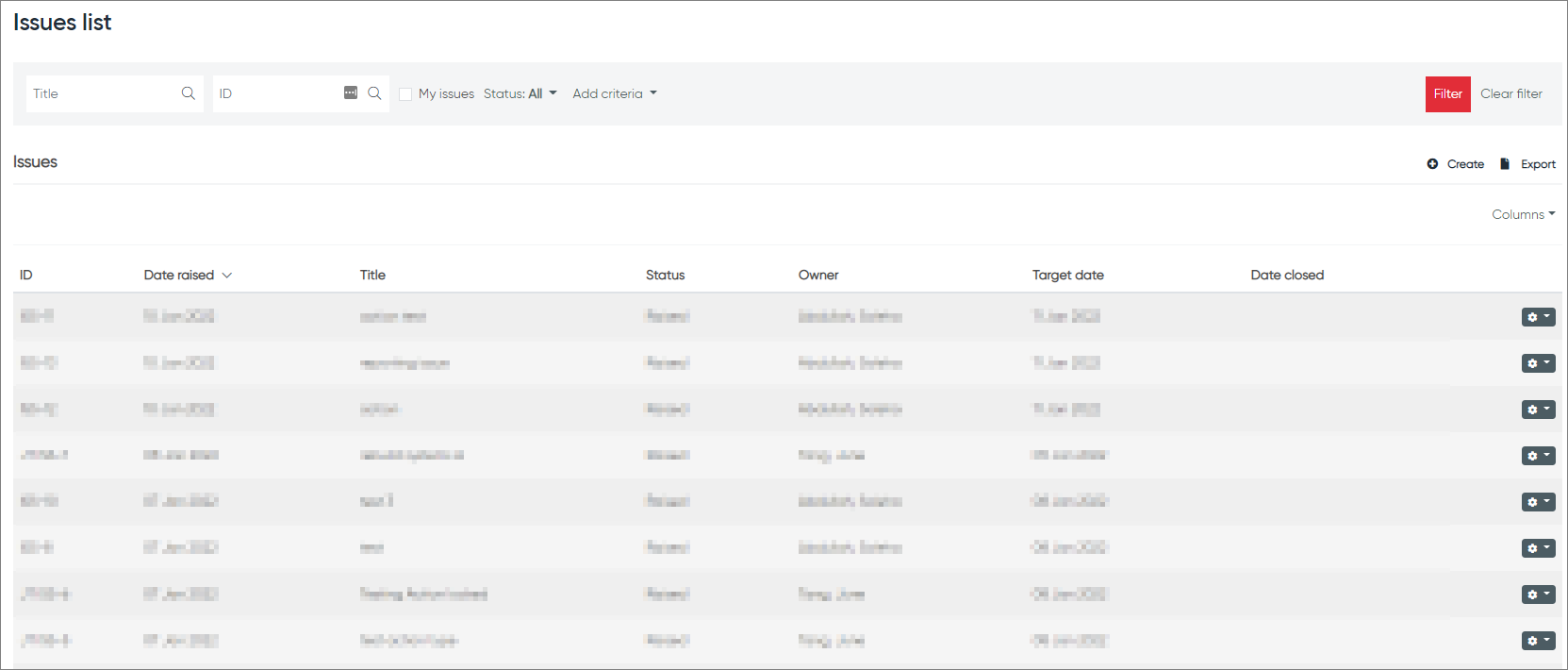 How to View the Issue List – Quality Management (Professional)