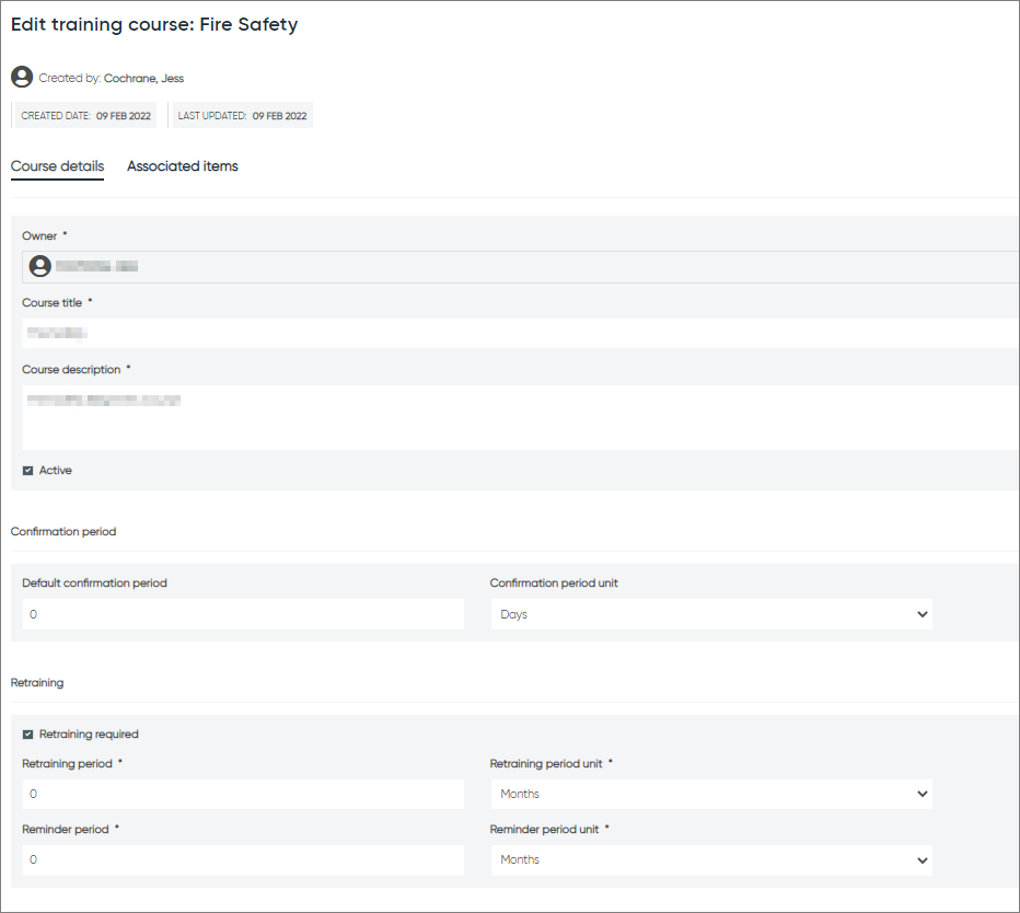 How to Create and Edit A Training Course – Quality Management (Professional)